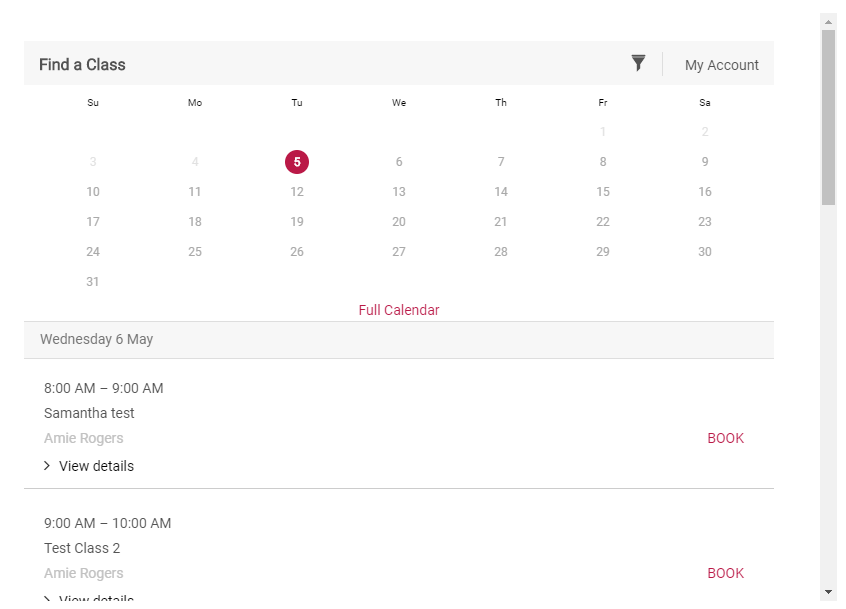 Adding your calendar to your GoDaddy website - ClassFit