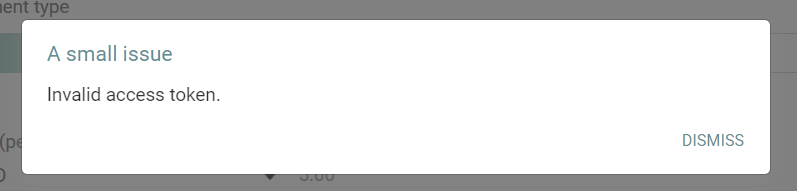 Invalid Access Token Error - ClassFit