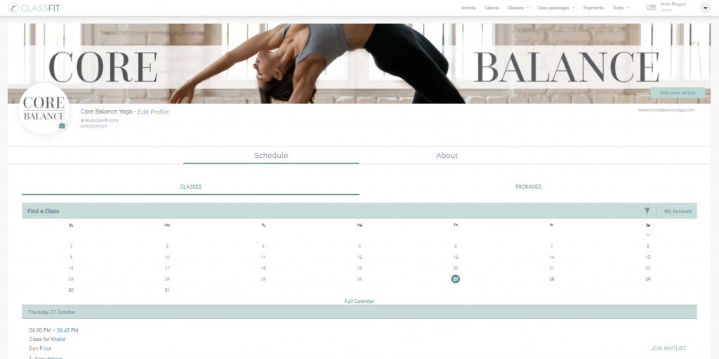 User Experience - ClassFit