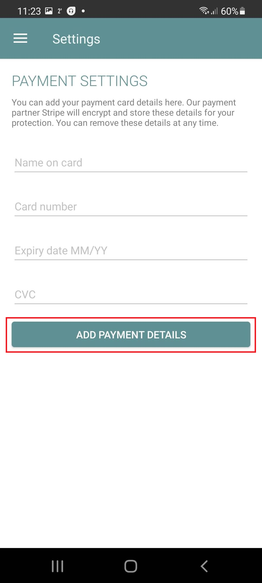How to remove or update payment card details – ClassFit