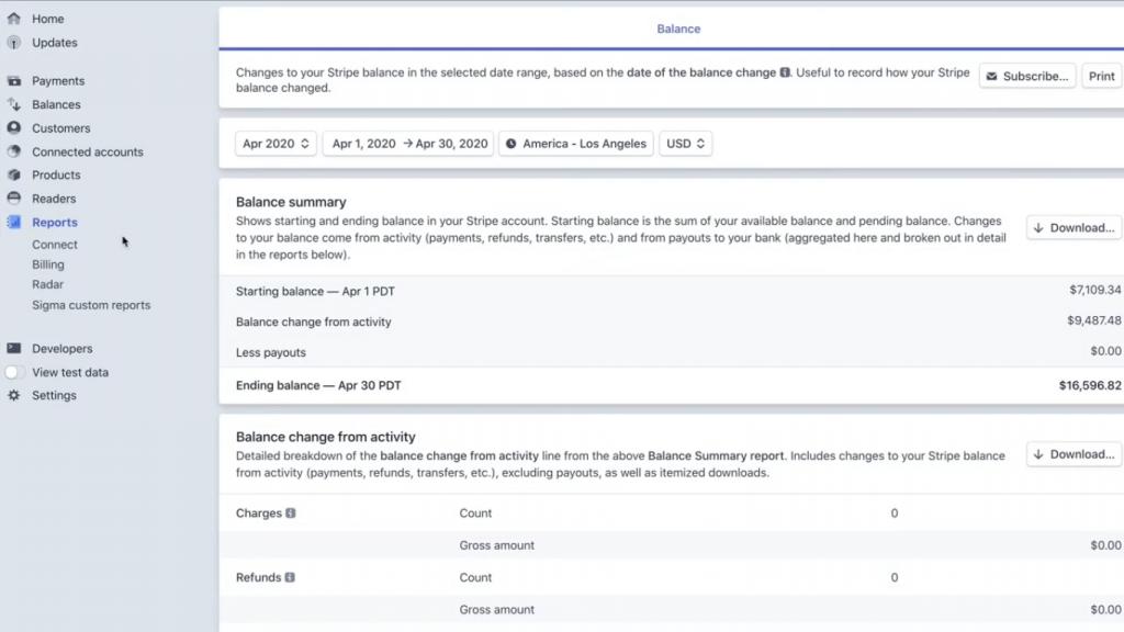 How to get reports from Stripe – ClassFit